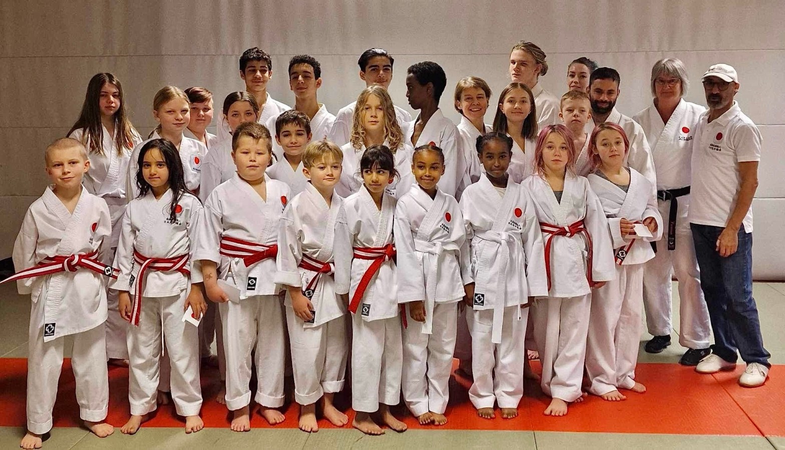 Lyckad gradering i karate för unga i Fagersta